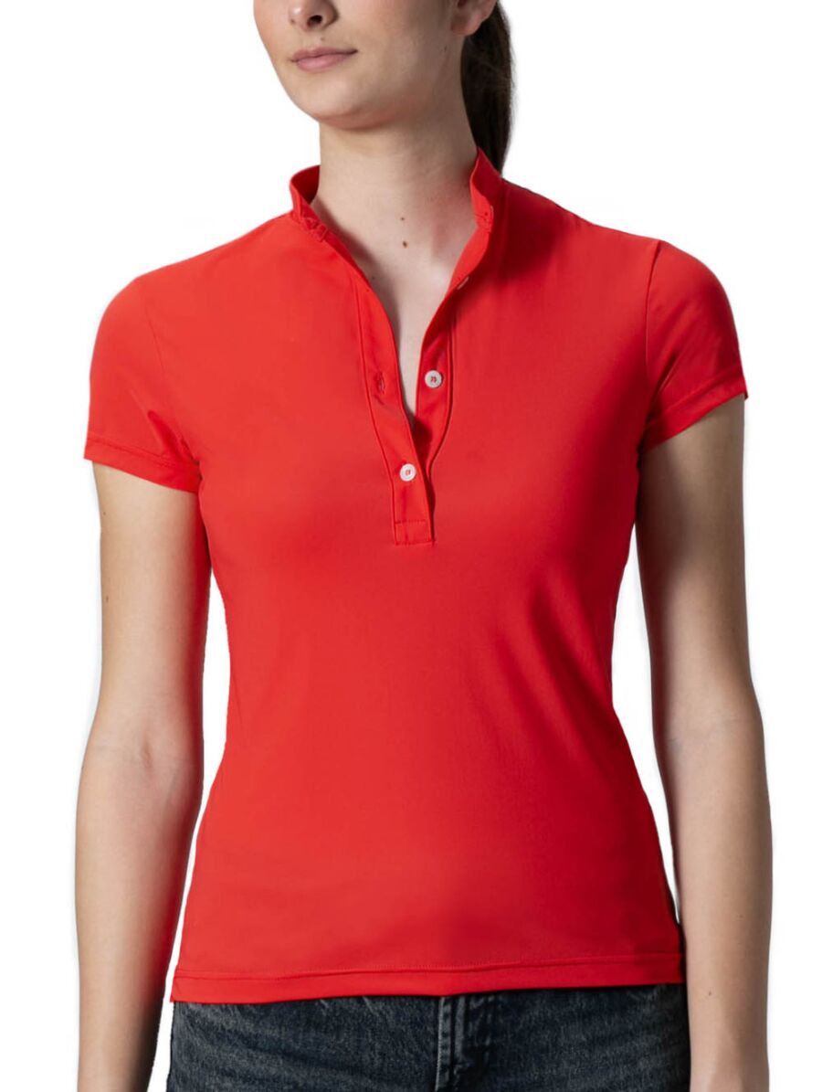 Women's polo shirt Elba, very light with mandarin collar. Quality ...