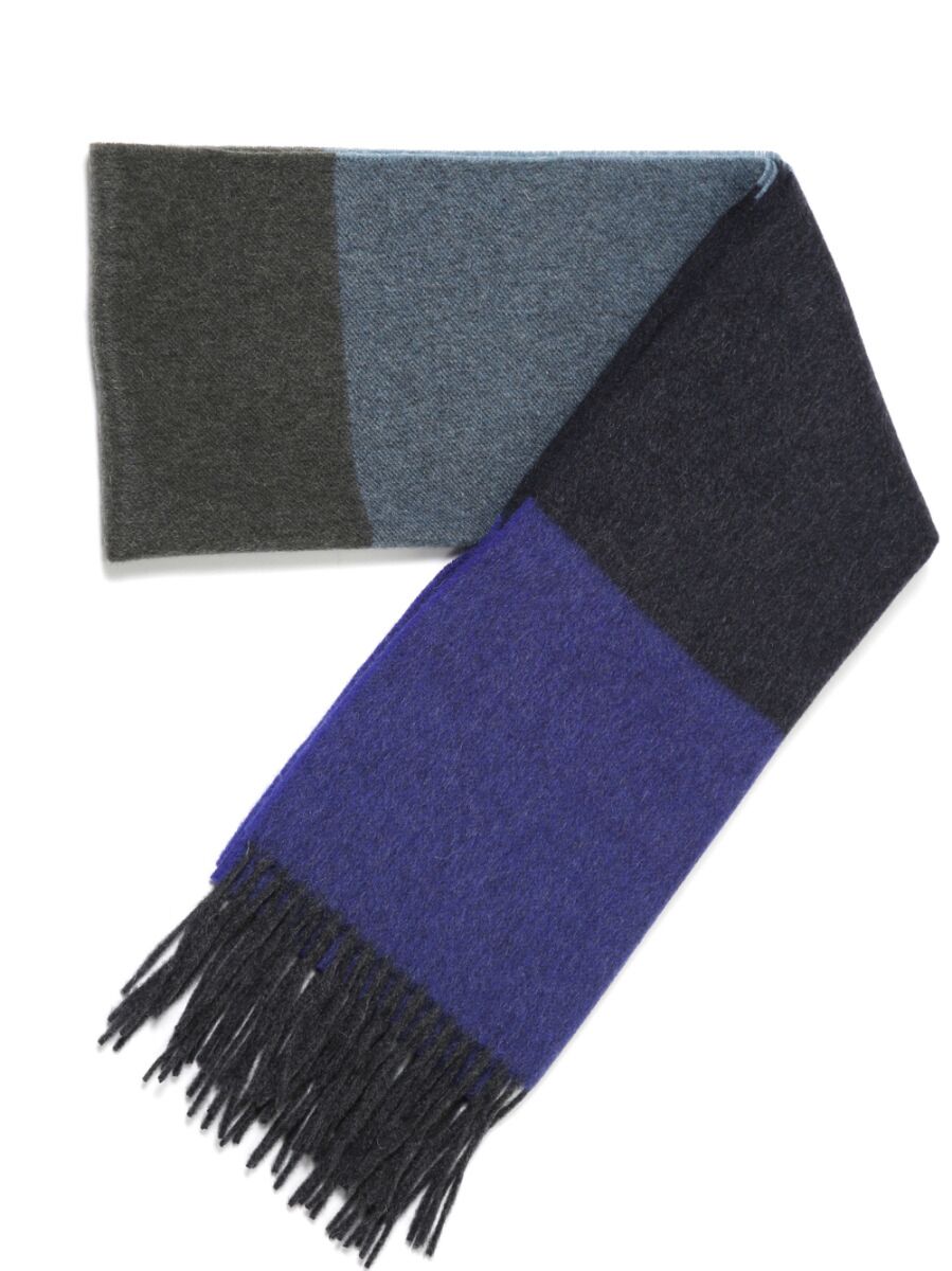 Cashmere Grey Cornflower Blue Scarf